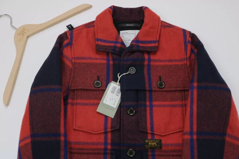Wtaps wtaps lamber jacket wool melton red check | Grailed