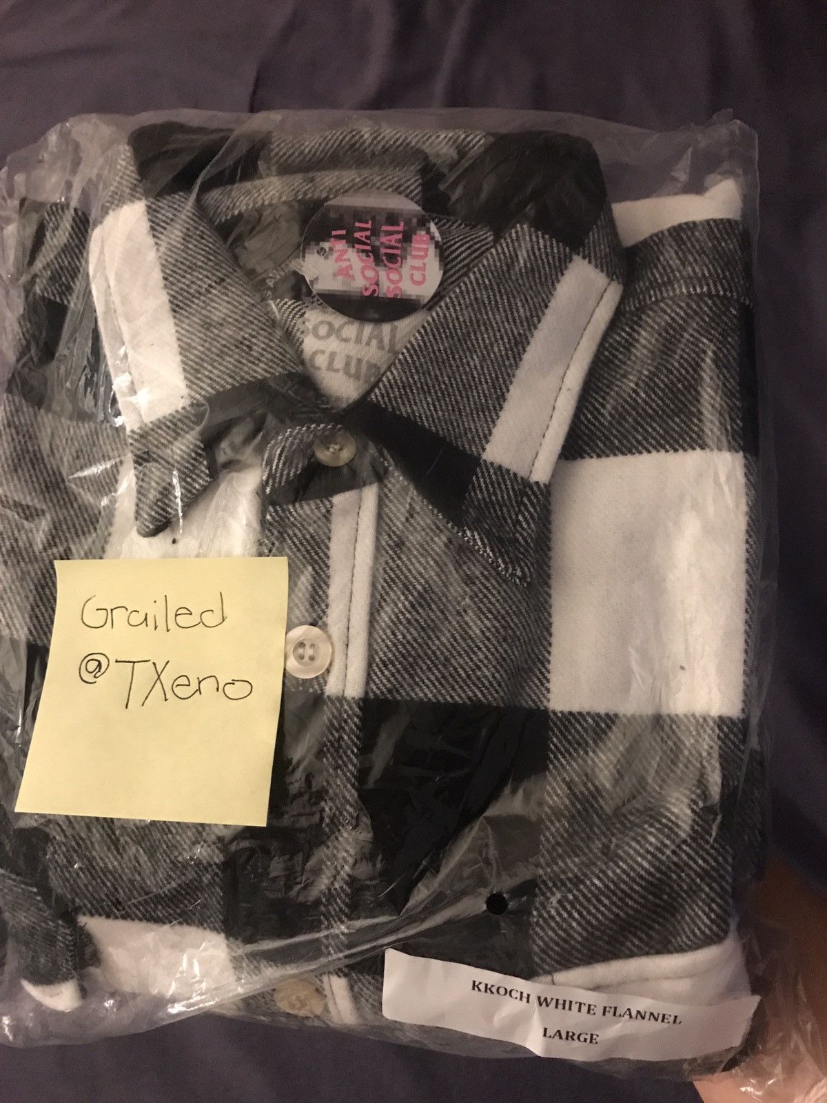 Anti Social Social Club ASSC KKOCH White Flannel | Grailed