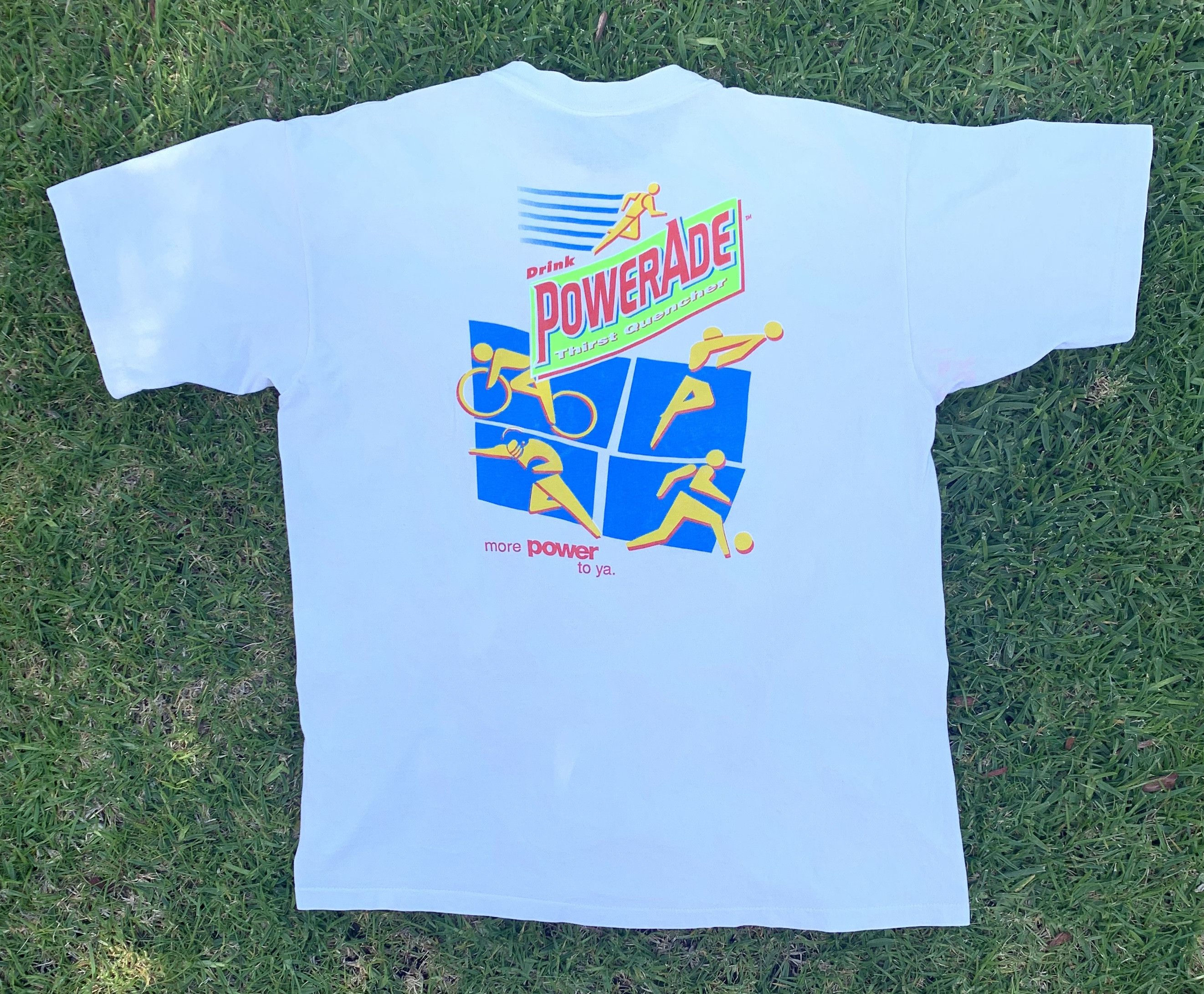 Vintage Vintage 90's Powerade Thirst Quencher Promo T-Shirt Size XL ...