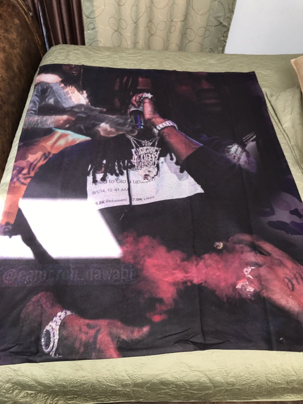 Other 1 OF 1 Custom Blanket Chief Keef "A Gloing Ape" Collage | Grailed