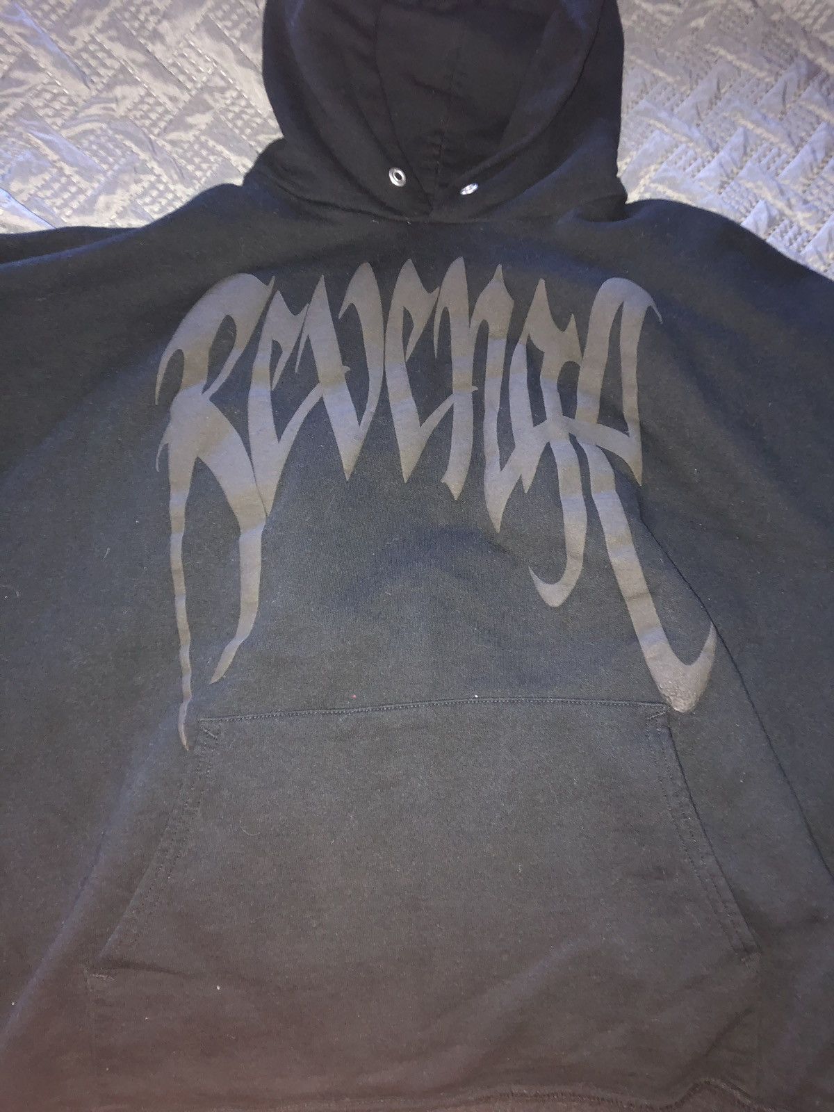 Revenge Revenge Logo Hoodie Black on Black | Grailed