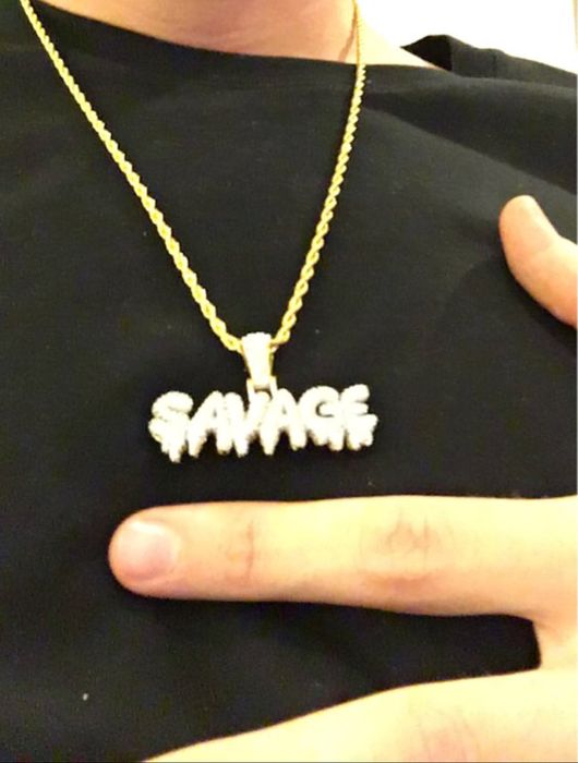 Vlone Gold Savage Chain Iced Out | Grailed