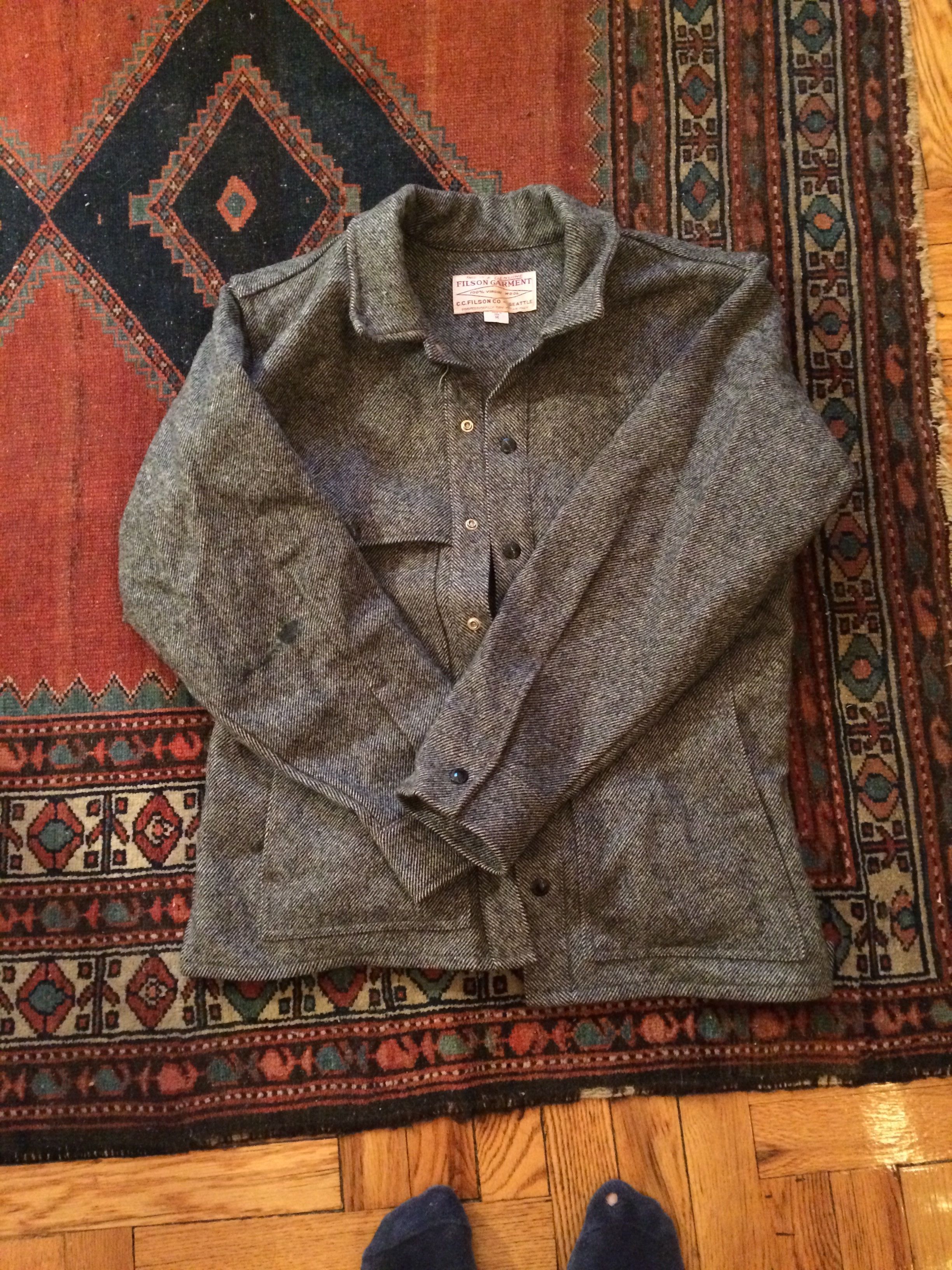 Filson Grey Wool Cape Coat | Grailed