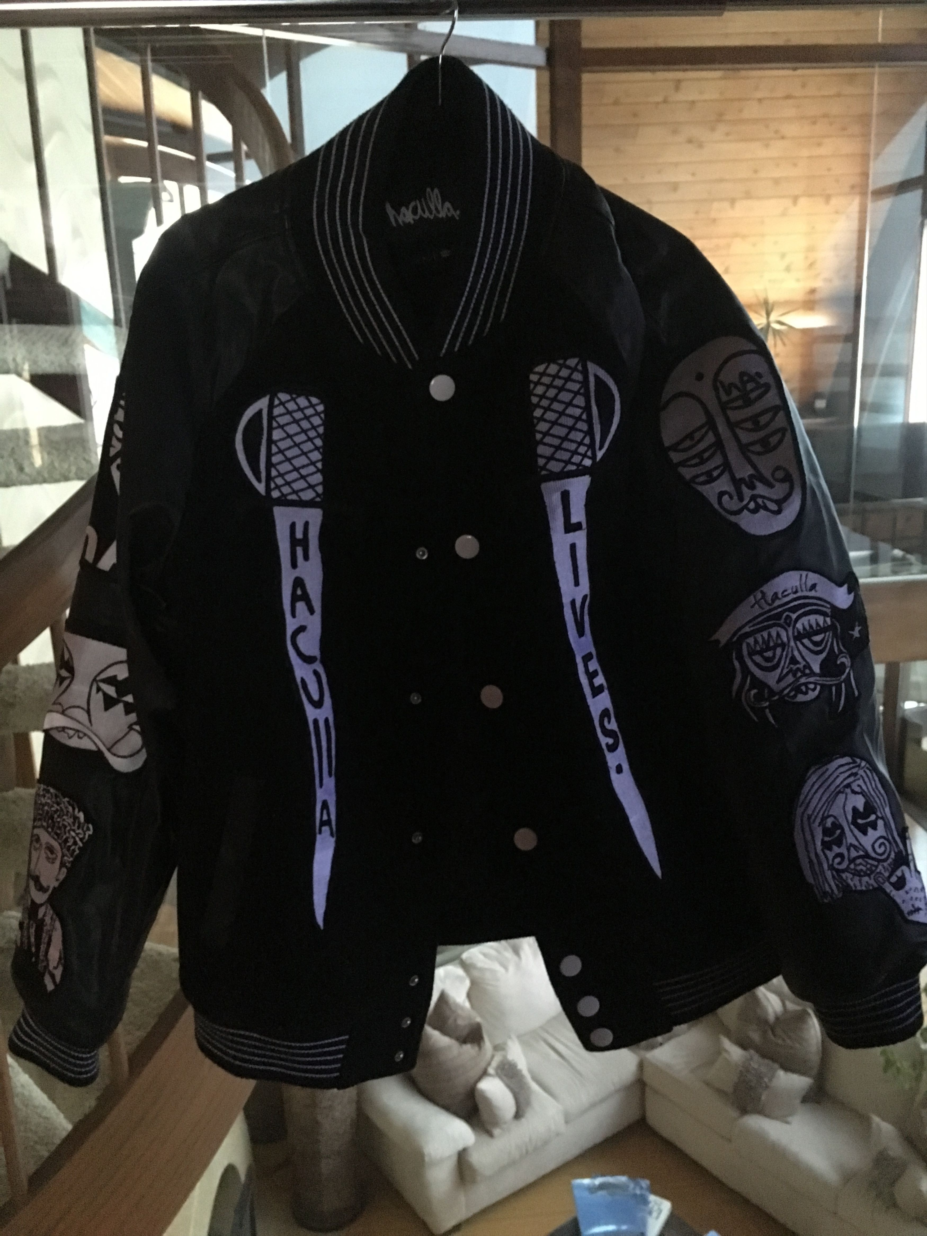 Haculla Haculla Faces Varsity Jacket | Grailed