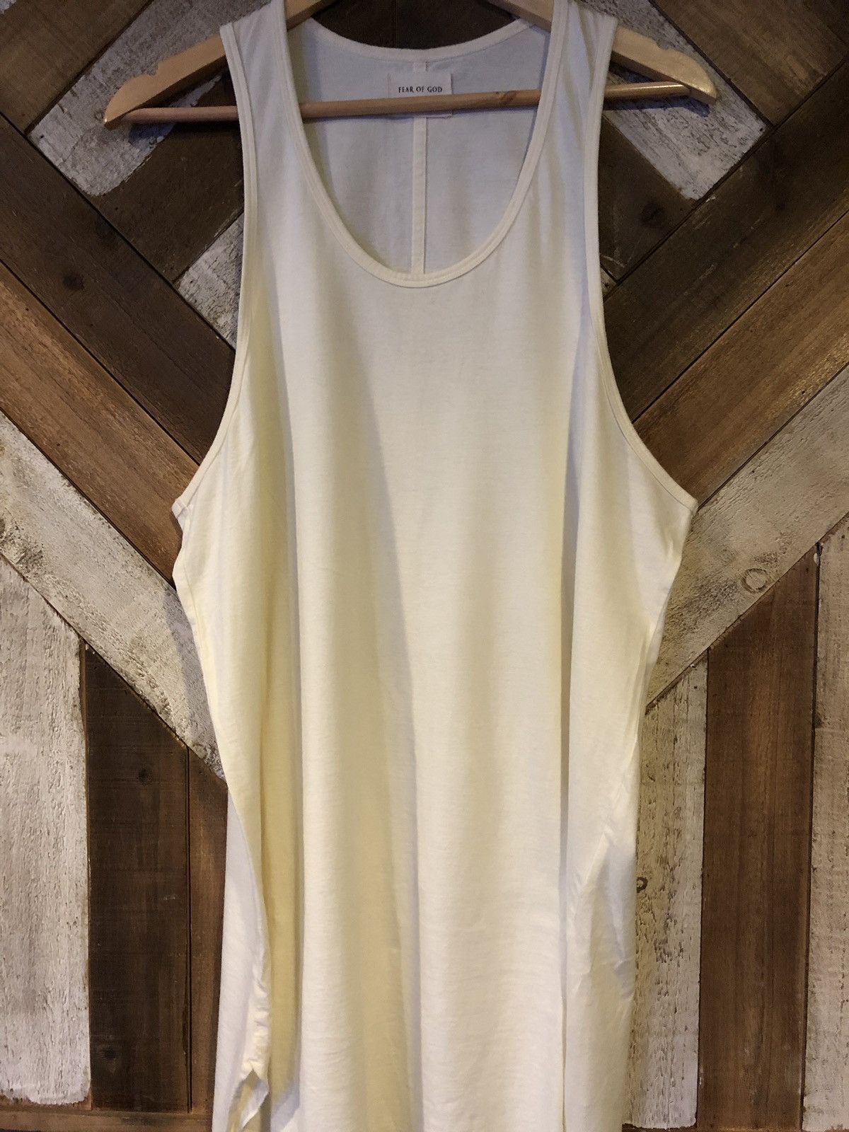 Fear of God Fear of god Third collection cream tank | Grailed