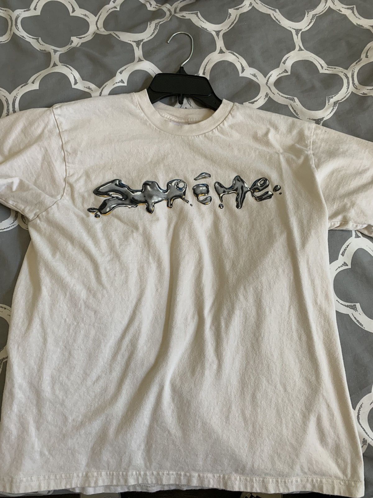 Supreme Supreme Liquid Tee White natural beige tan neutral size m | Grailed