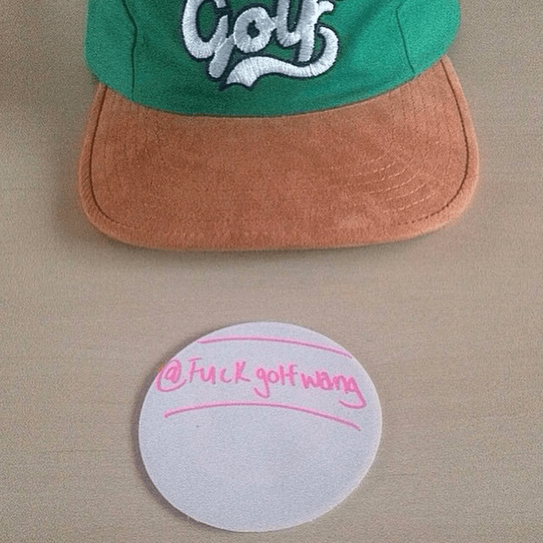 Tyler The Creator GOLFWANG Green Cursive 5 Panel | Grailed