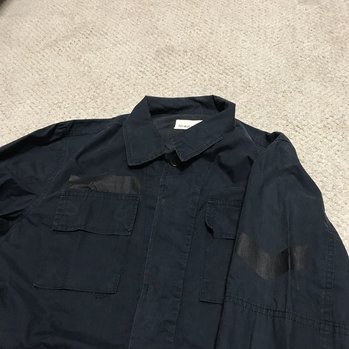 Helmut Lang Helmut lang 1996 Striped Staff Military BDU Jacket | Grailed