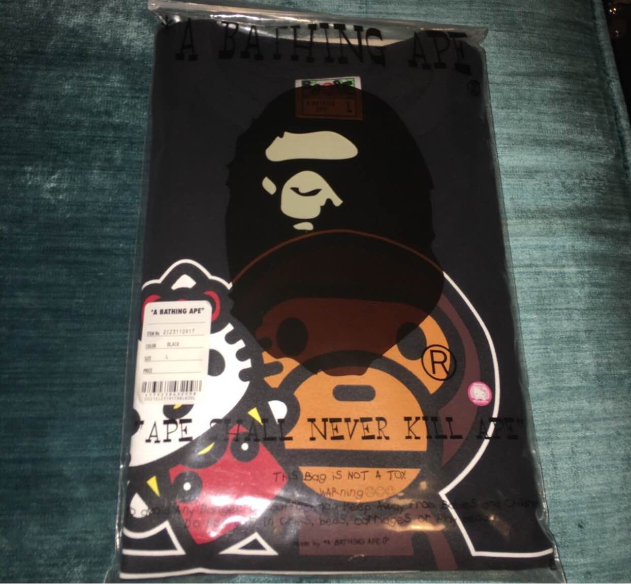 Bape Baby Milo x Hello Kitty Black T-Shirt | Grailed
