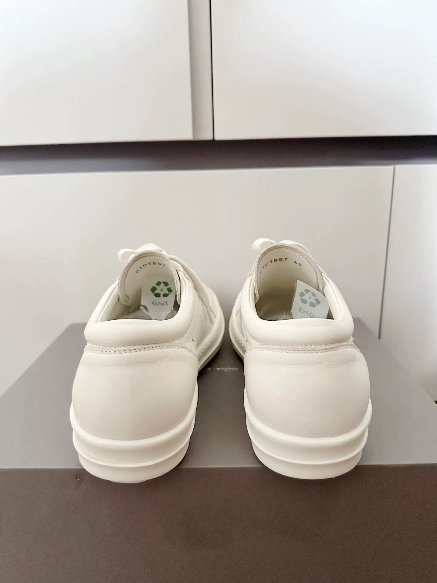 Rick Owens Rick Owens Shiny White Vans Style Shoes | Grailed
