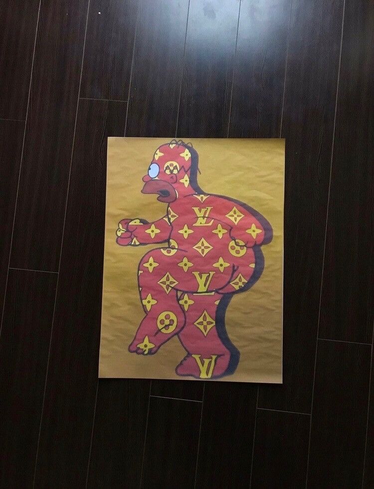 Louis Vuitton × The Simpsons Homer Bart LV Art Poster 2 PACK - 18x24 ...
