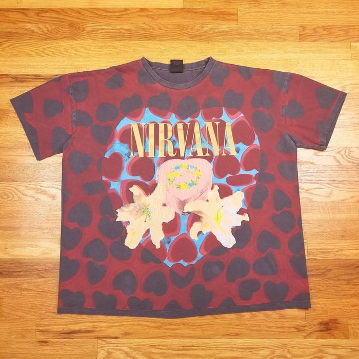 Nirvana Vintage Nirvana Heart Shaped Box T Shirt Giant Tag Size XL ...