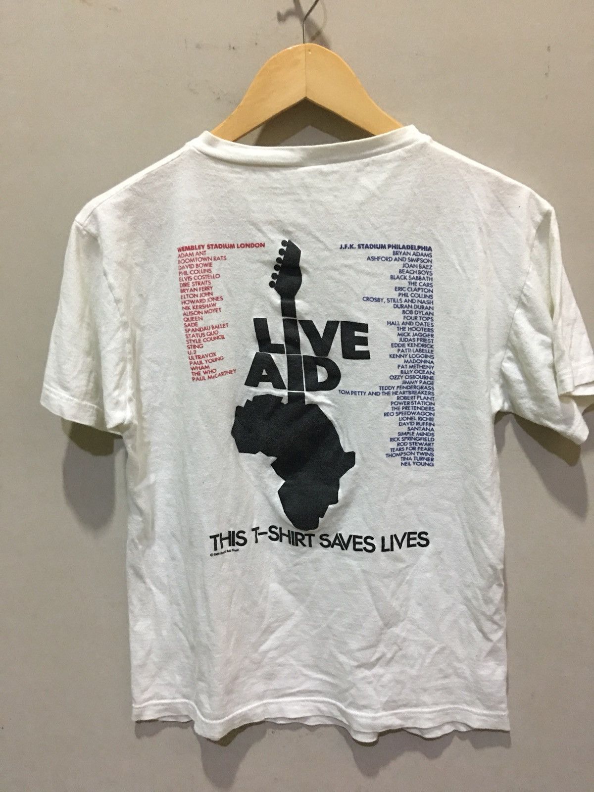 Band Tees × Vintage Vintage Live Aid Queen Tour 1985 shirt | Grailed