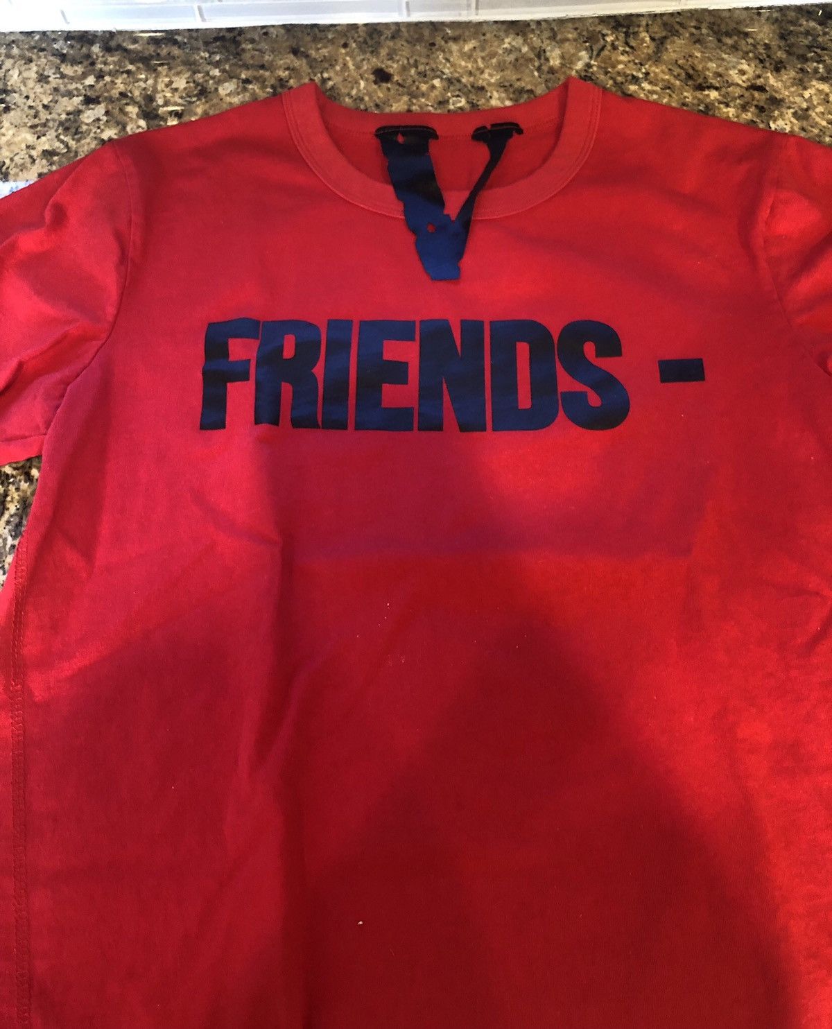 Vlone Black on Red VLONE FRIENDS T-shirt | Grailed