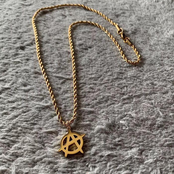 Vintage Gold Anarchy Playboi Carti Lil Peep Style Pendant Necklace 20 ...