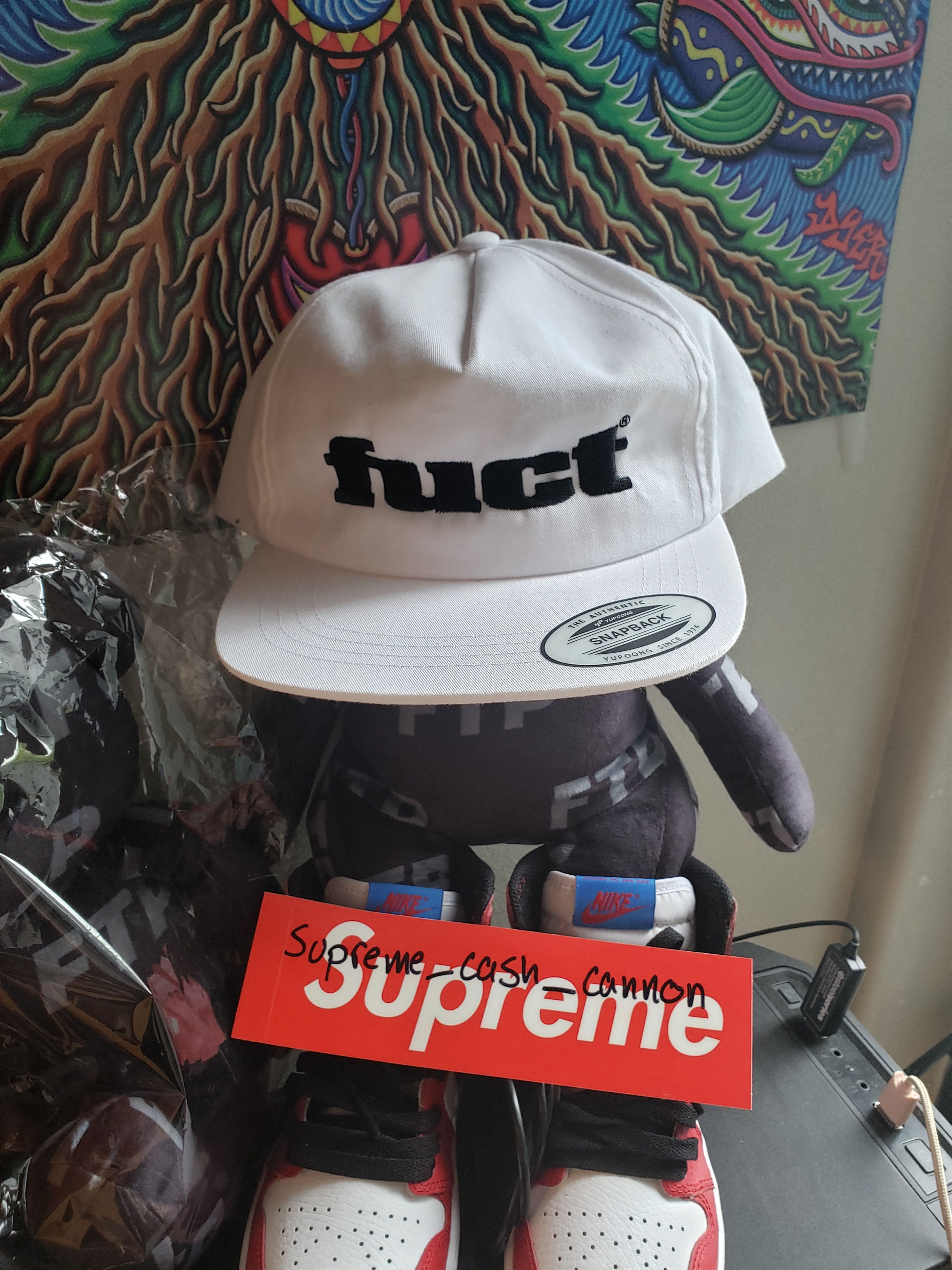 Fuct white fuct snapback hat | Grailed