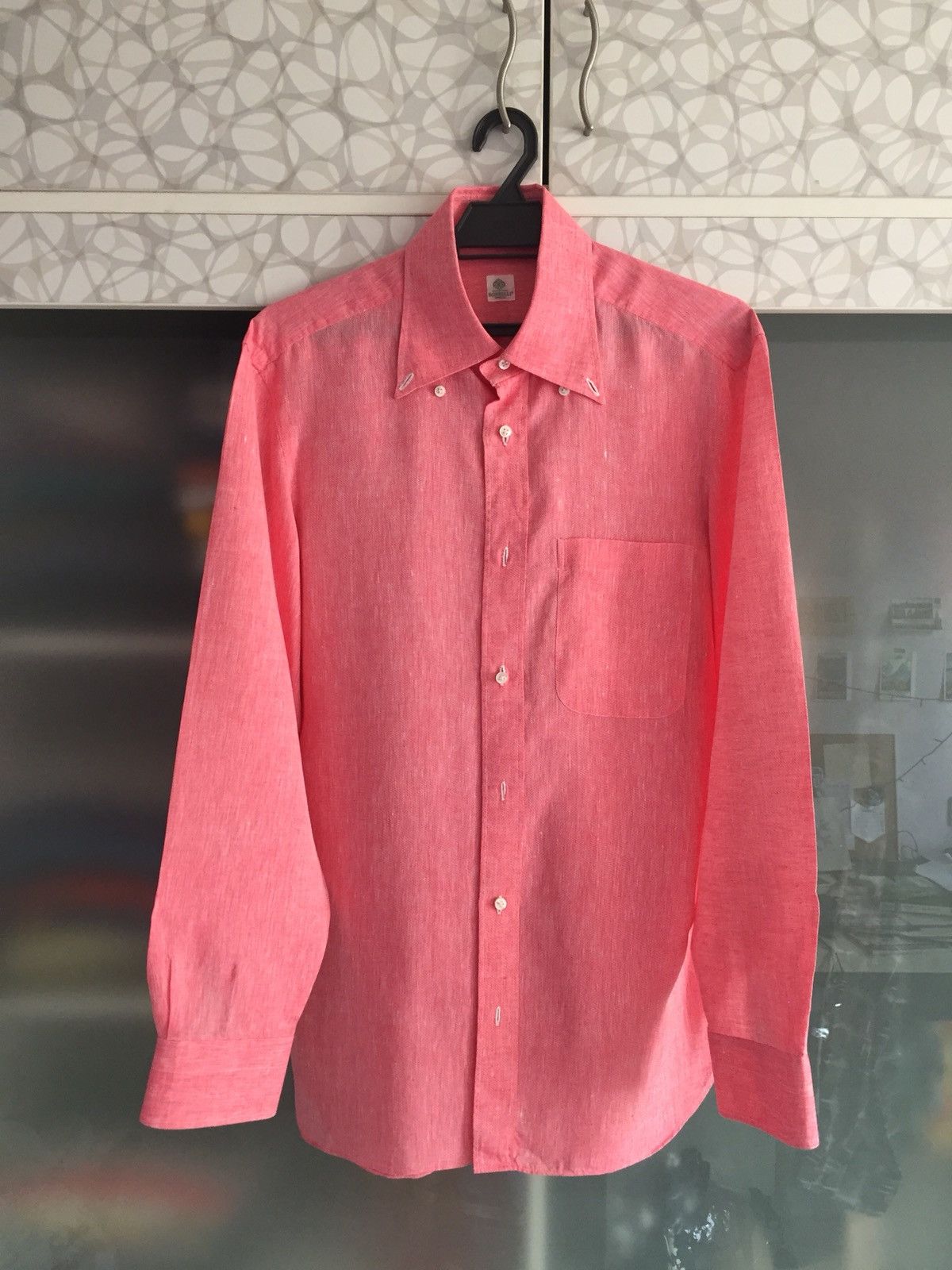 Luigi Borrelli Borrelli Pink Linen Shirt Made in Italy | Grailed