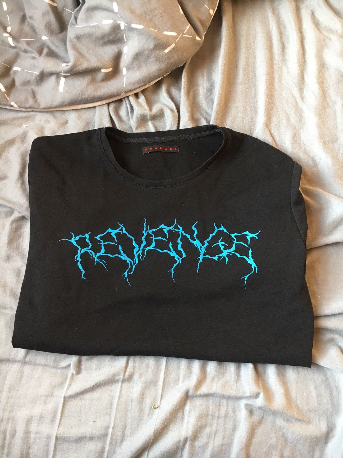 Revenge Revenge “Lightning” Black Tee | Grailed