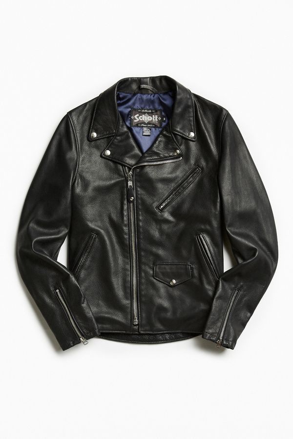 Schott Schott black calf motorcycle biker jacket 526ur not 519 PERFECTO ...