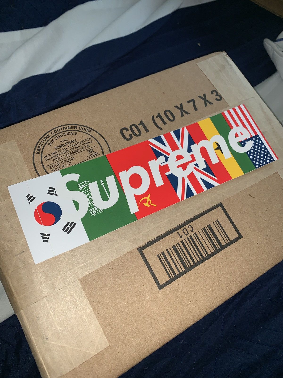 Supreme International Flags supreme Box Logo Sticker | Grailed