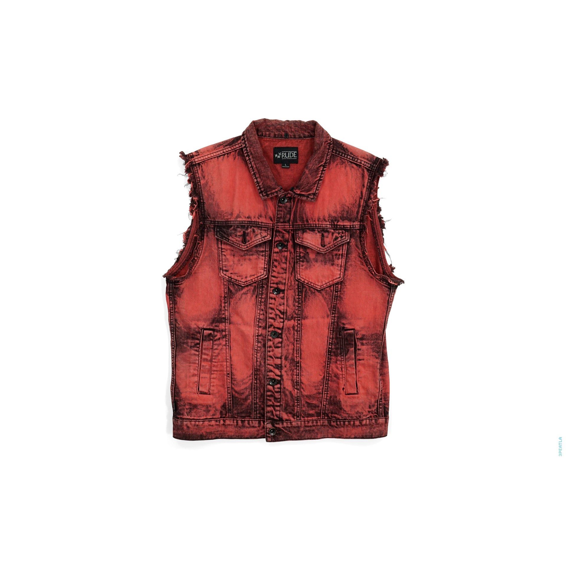 Rude Overdyed denim vest | Grailed