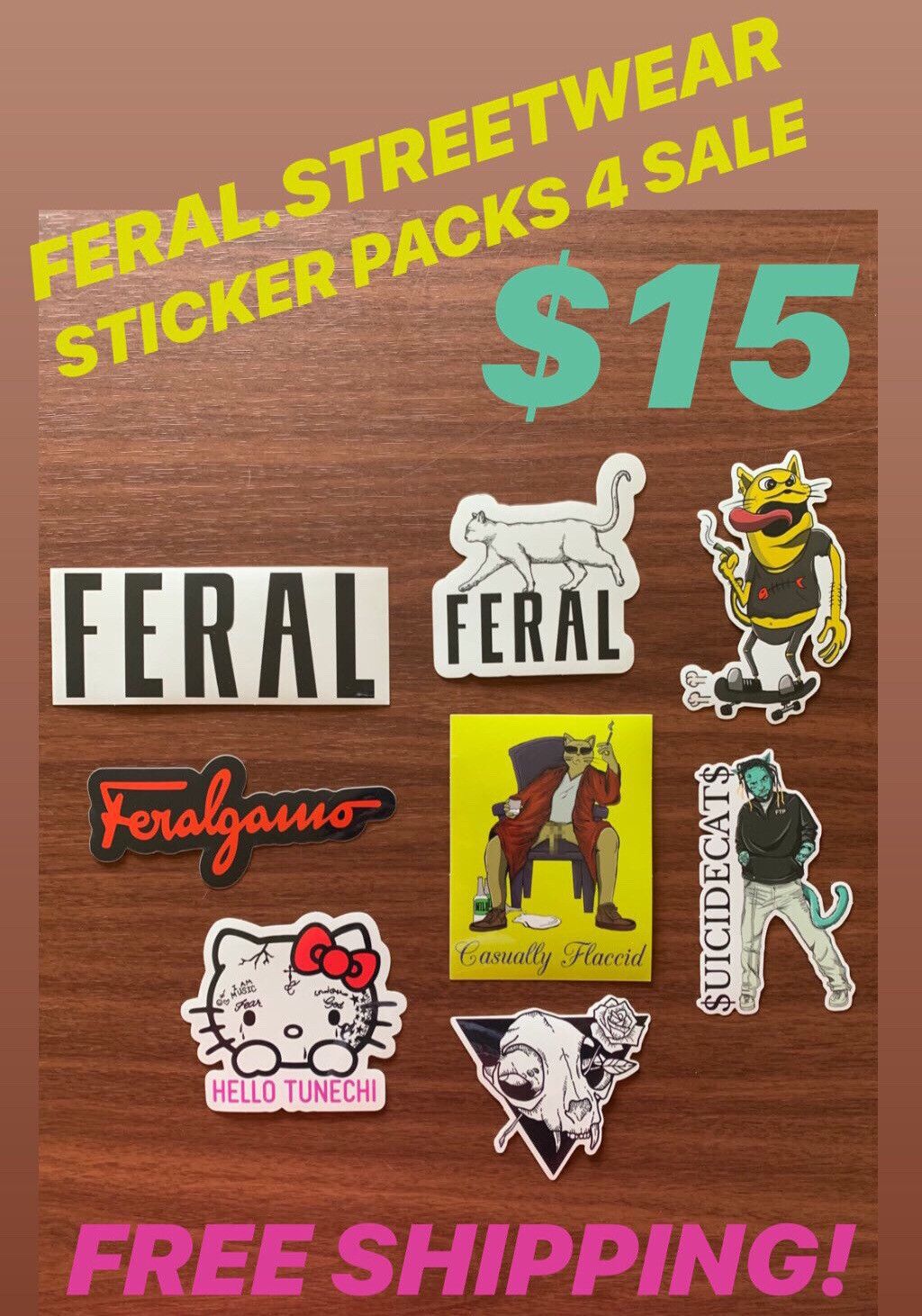 Stickers Feral.Streetwear Summer 2019 Sticker Pack | Grailed
