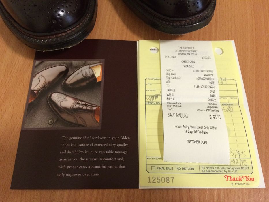 Alden 975 Color 8 Shell Cordovan Long Wing Blucher | Grailed