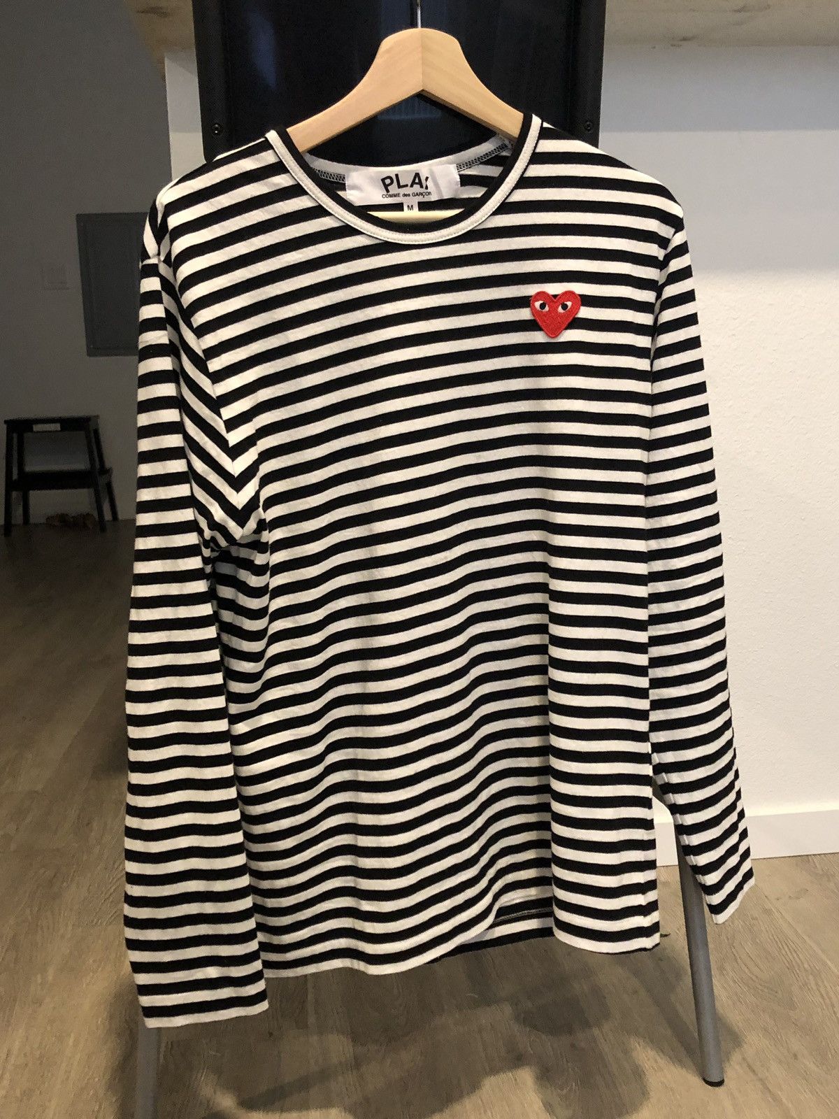 Comme Des Garcons Play CDG Play Striped Long Sleeve T-Shirt | Grailed