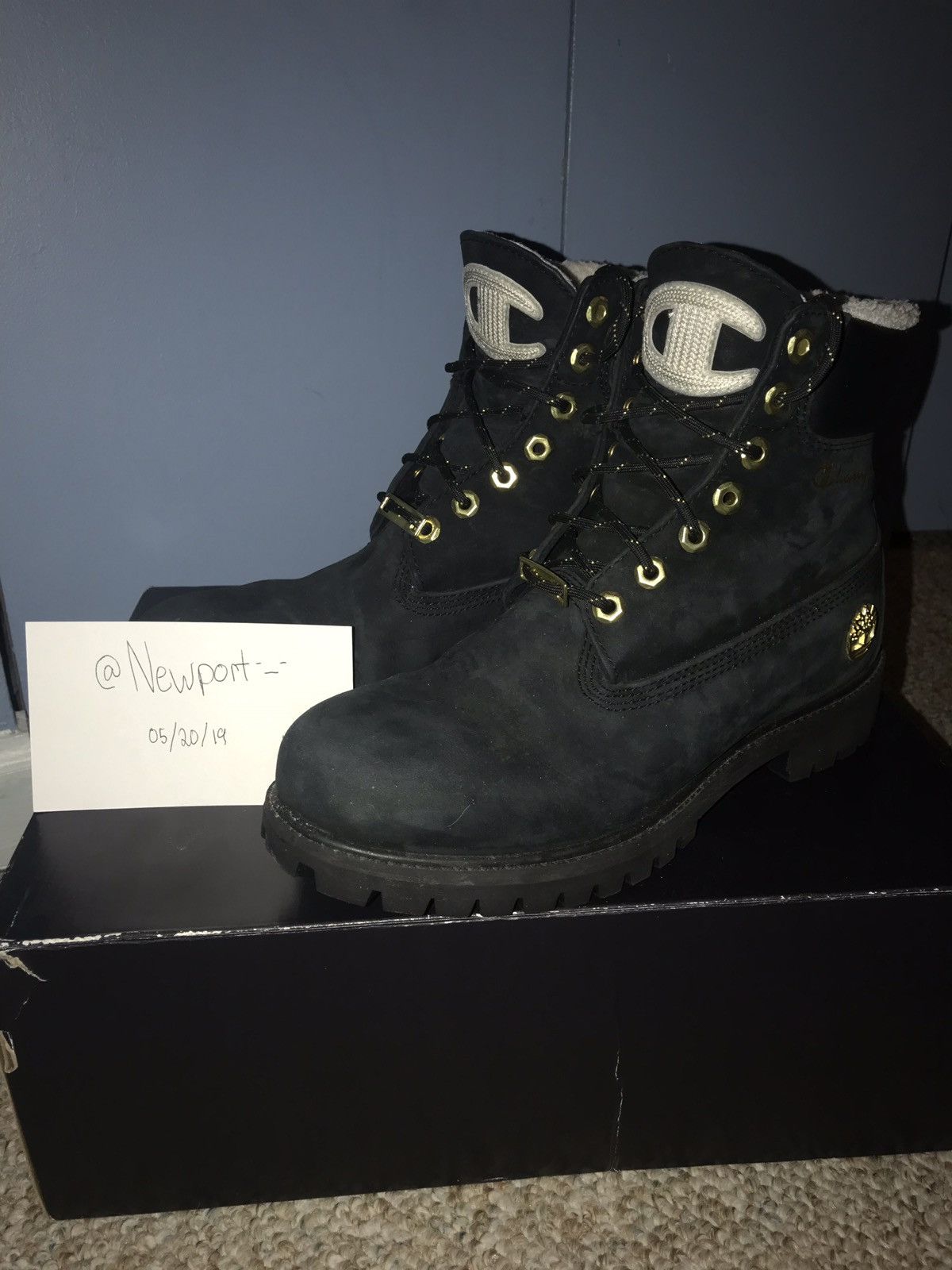 Champion × Timberland Faux Fur Champion X Timberland Black Boot | Grailed