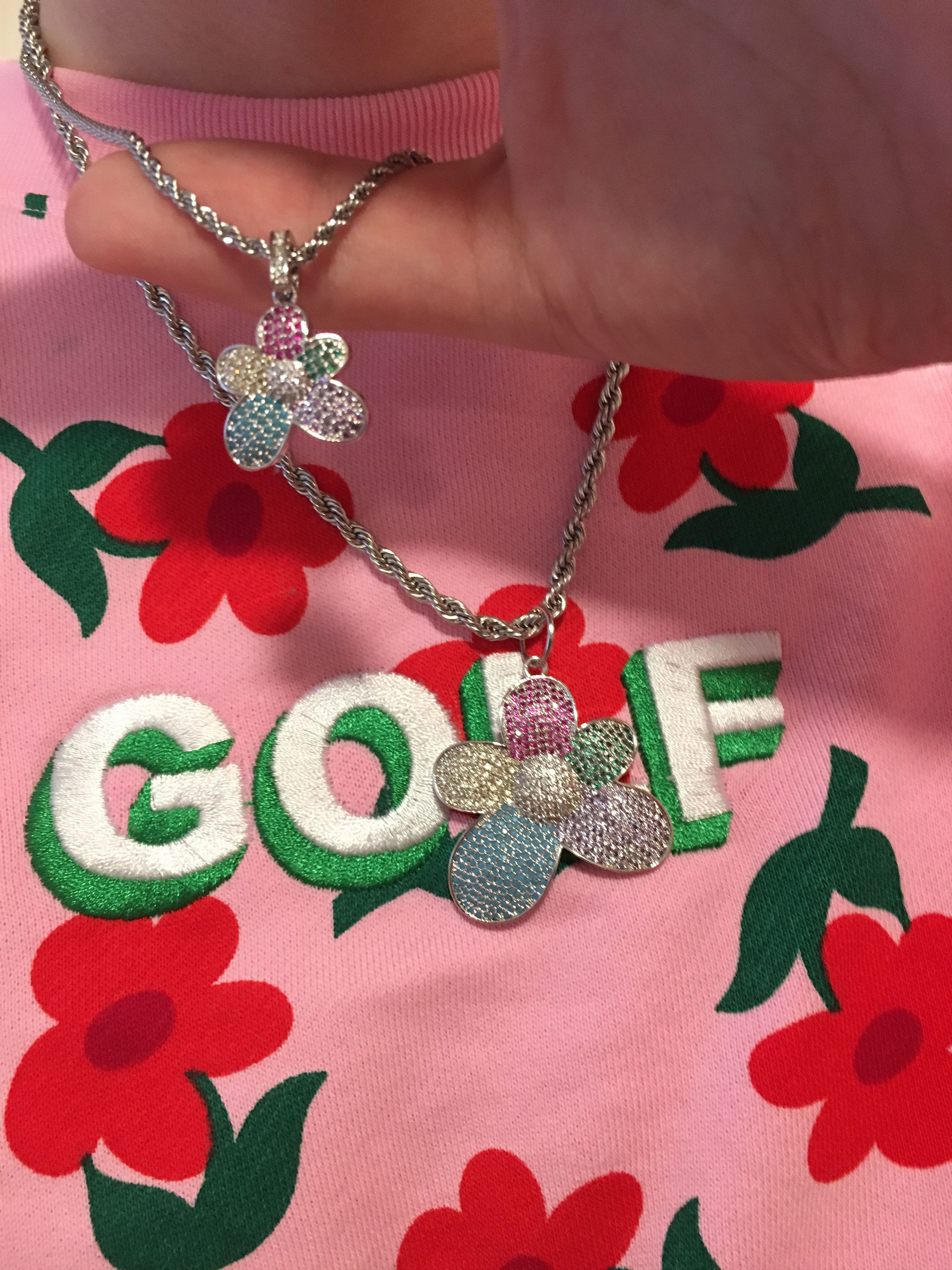 Jewelry Tyler The Creator Flower Boy Flower charm necklace 20 inch ...