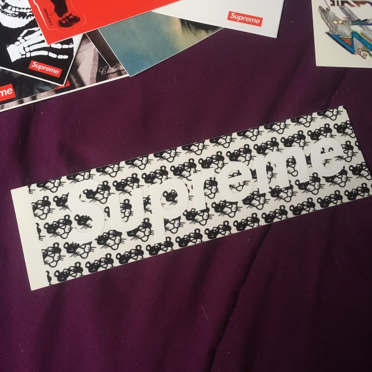 Supreme Rare Supreme Pink Panther Box Logo Sticker Black | Grailed