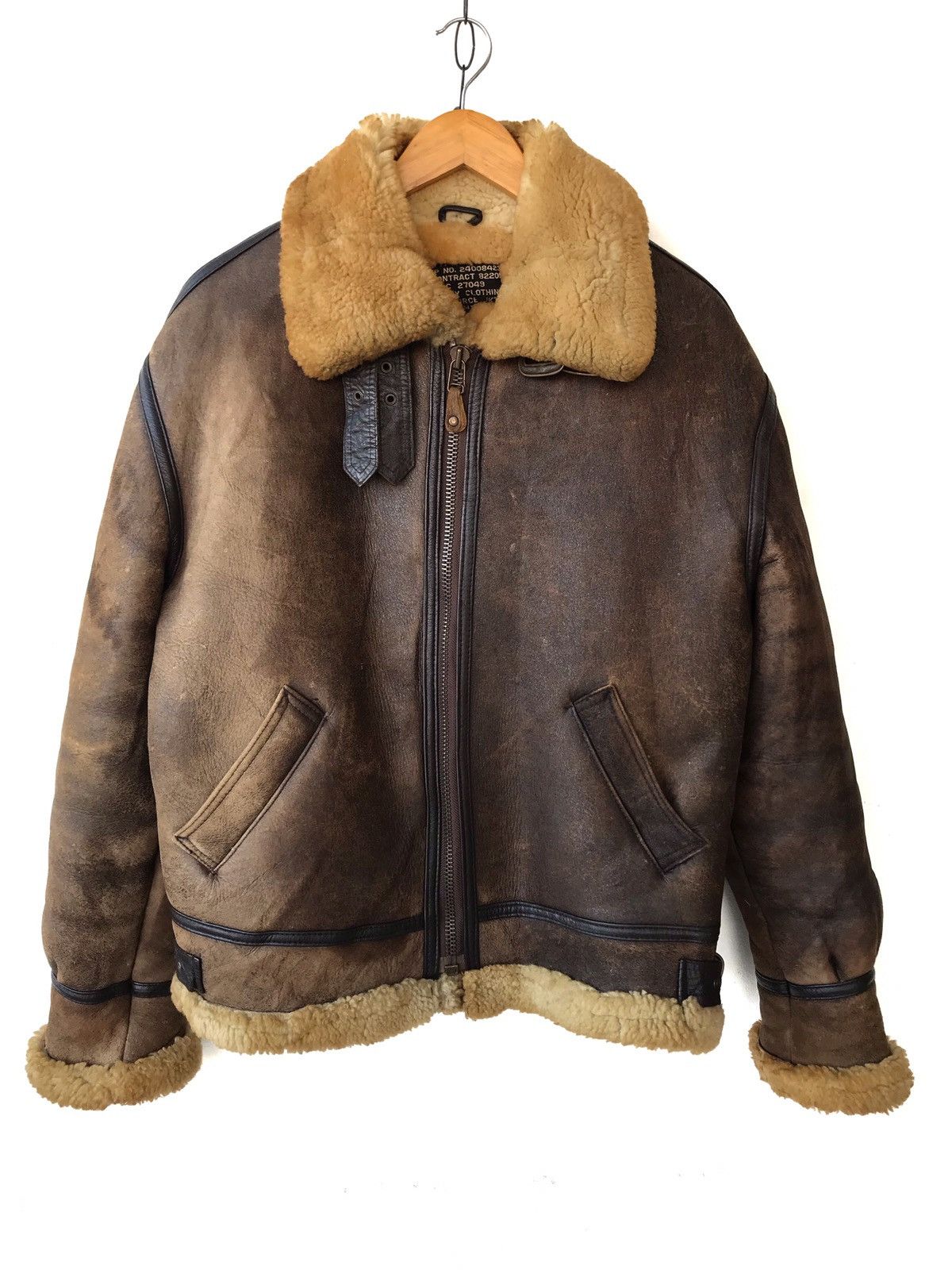 B 3 × Sheepskin Coat × Us Air Force Type B-3 Military Sheepskin ...