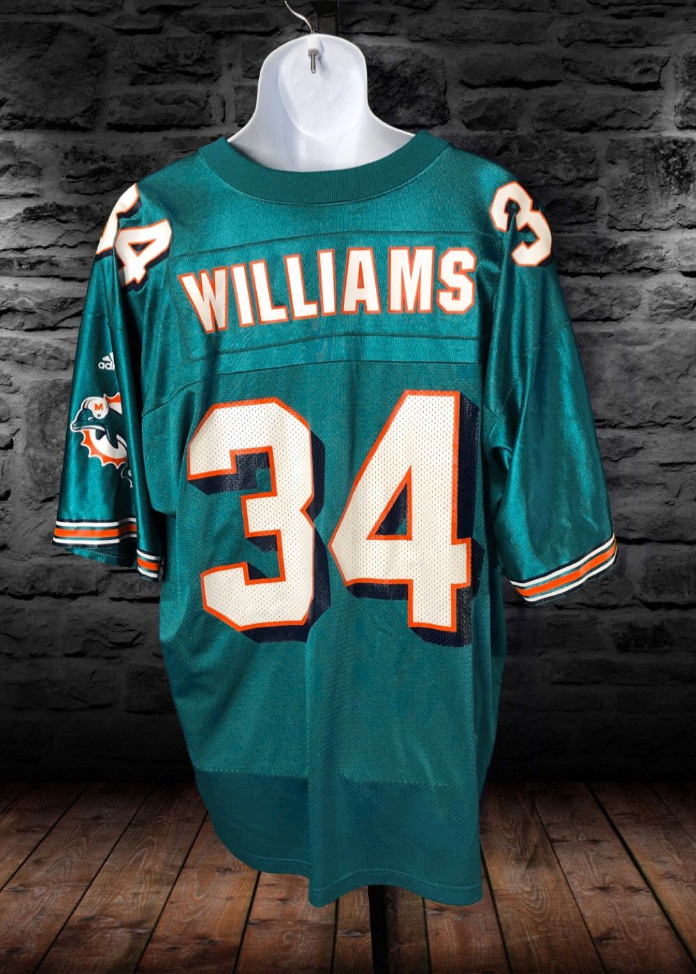 NFL × Reebok × Vintage Throwback Miami Dolphins Ricky Williams Jersey ...