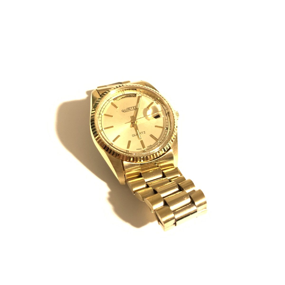Vintage *RARE* + *VINTAGE - QUINTEL - GOLD WATCH - METAL + STAINLESS ...