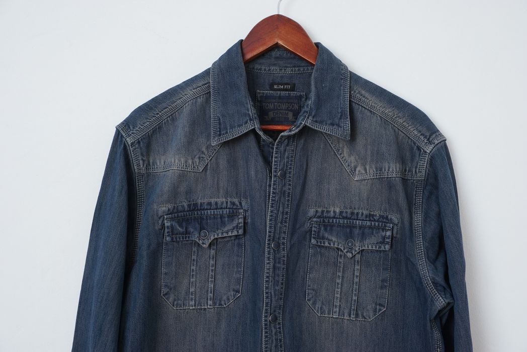 Italian Designers Tom Tompson Mans L Denim Casual Shirt LIght Jacket ...