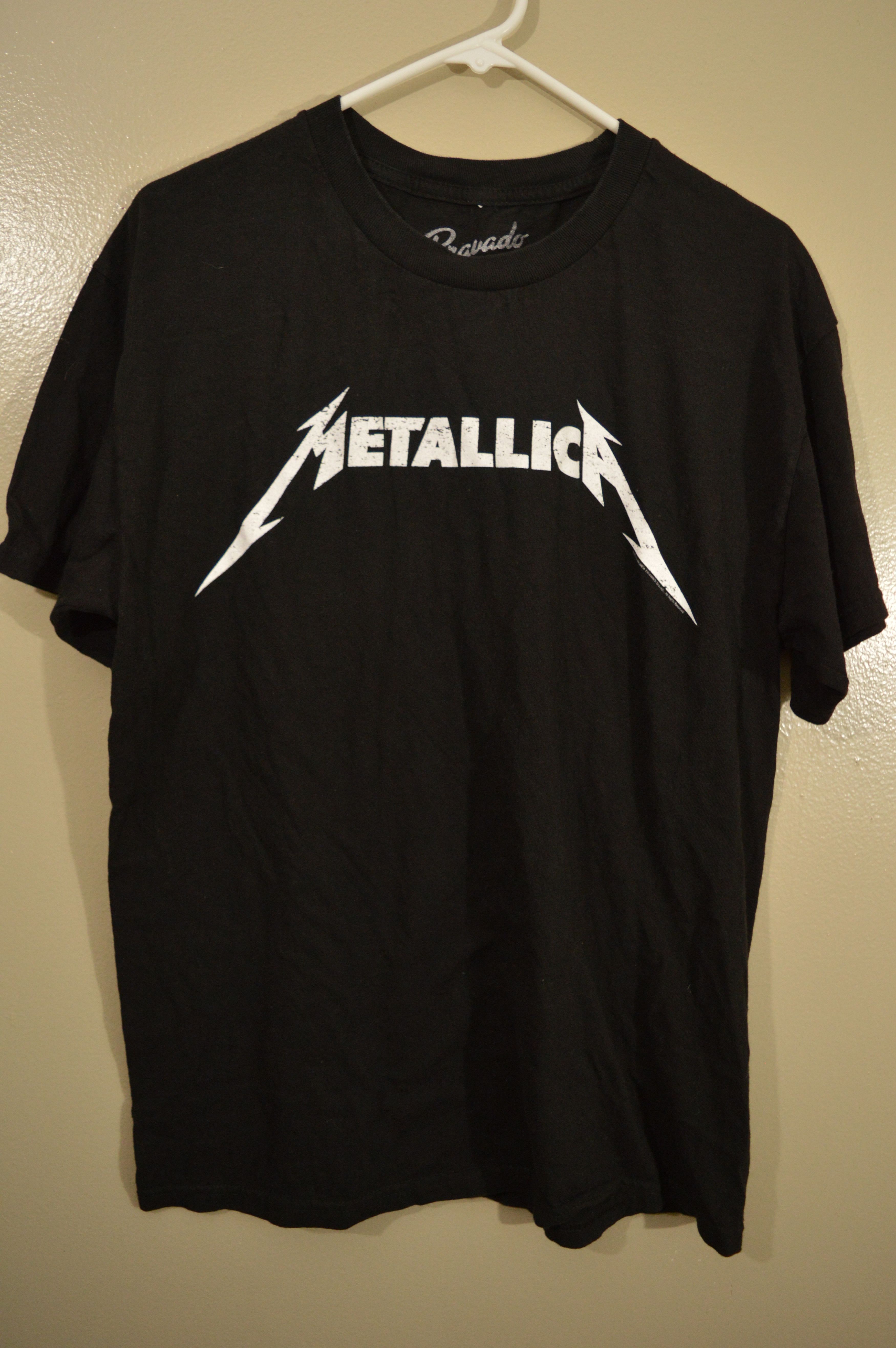 Band Tees × Metallica Metallica Logo Shirt Black Reprint Metal Rock ...