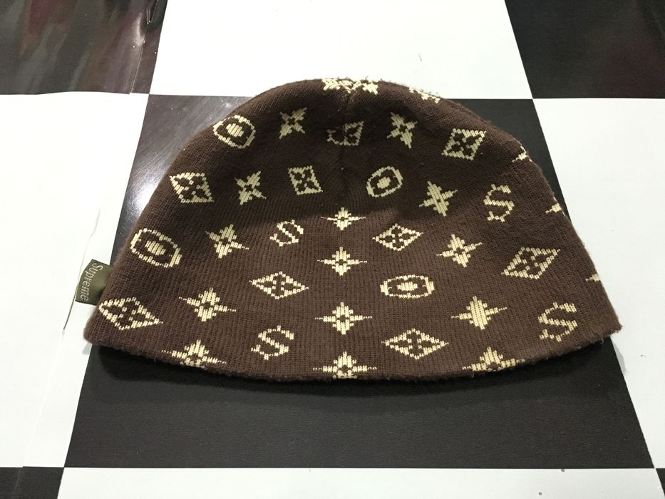 Supreme Vintage Supreme LV Monogram beanie hat Supreme Louis Vuitton ...