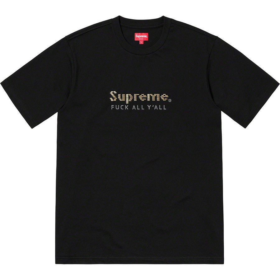 Supreme Supreme Gold Bars Tee logo in Black | Grailed