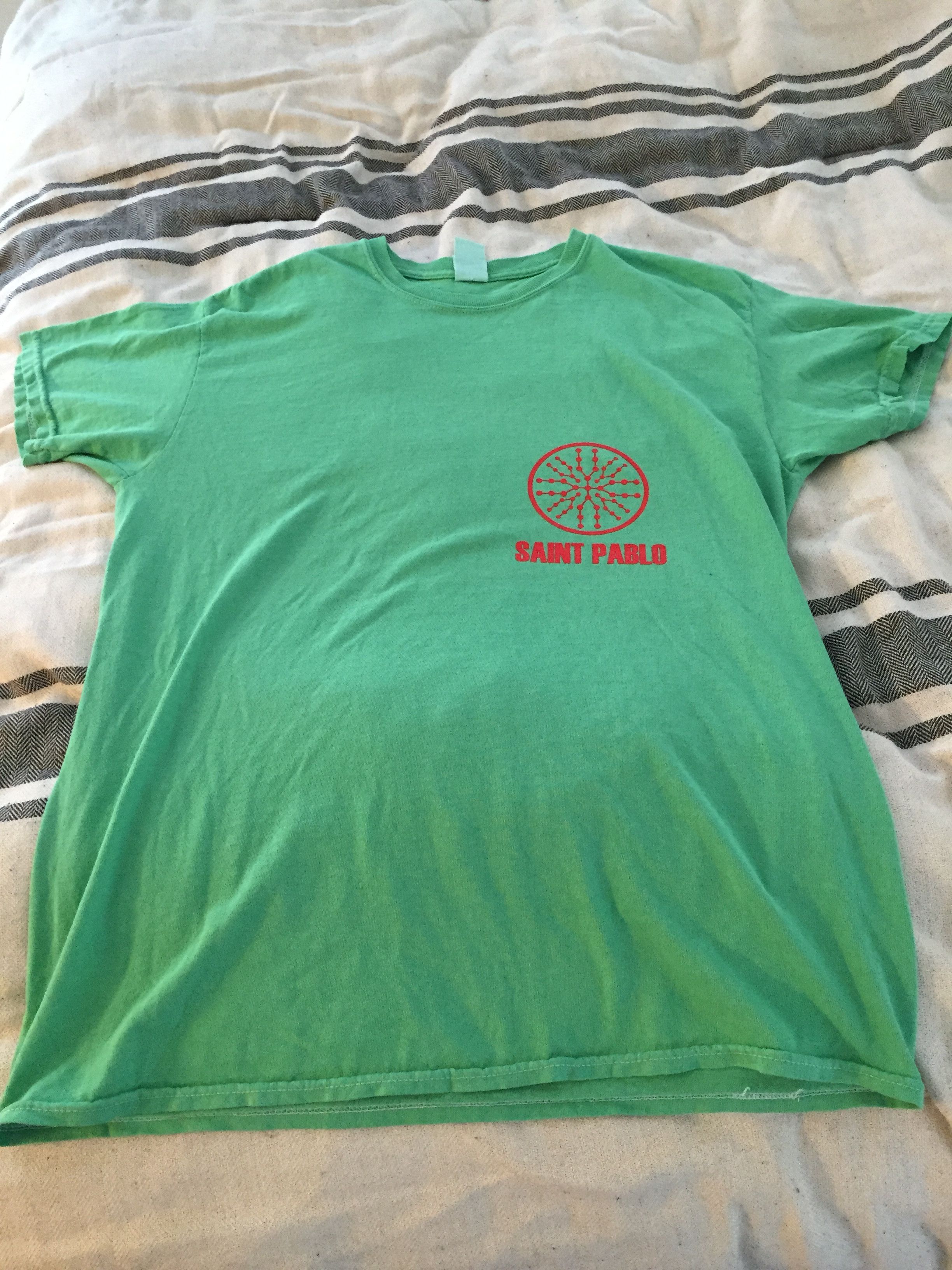 Kanye West Saint Pablo Tour Merch Green Short Sleeve | Grailed