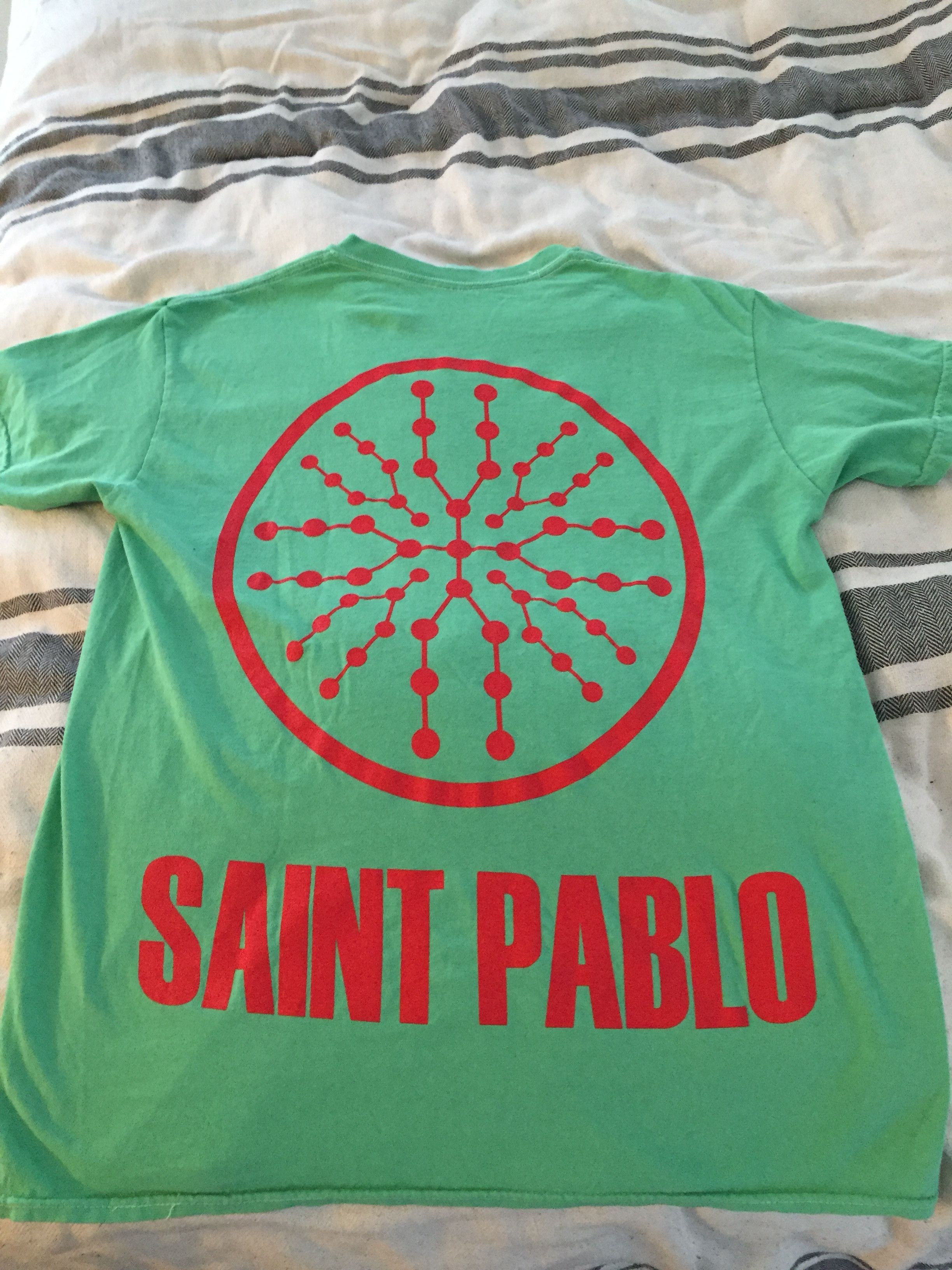 Kanye West Saint Pablo Tour Merch Green Short Sleeve | Grailed