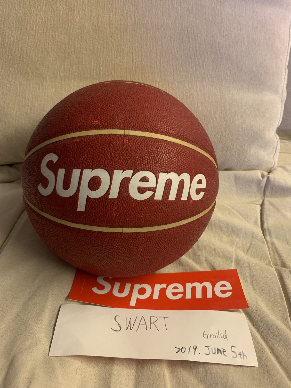 Supreme SUPREME X SPALDING BASKETBALL RED BOX LOGO 2007 | Grailed