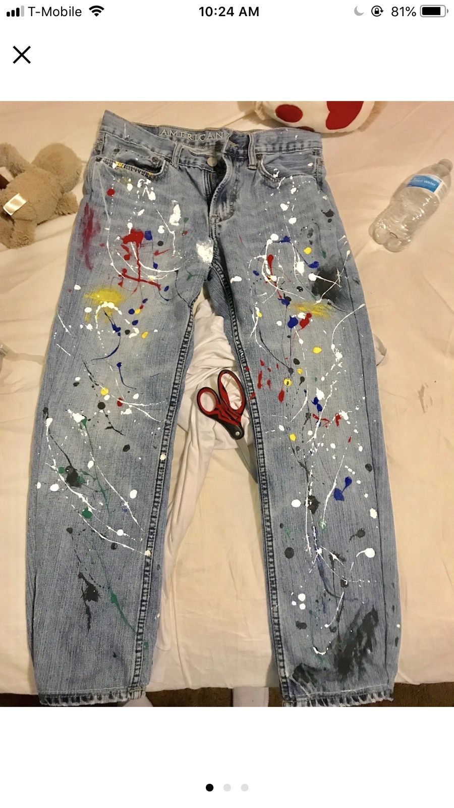 Custom custom paint splattered denim number nine inspired | Grailed