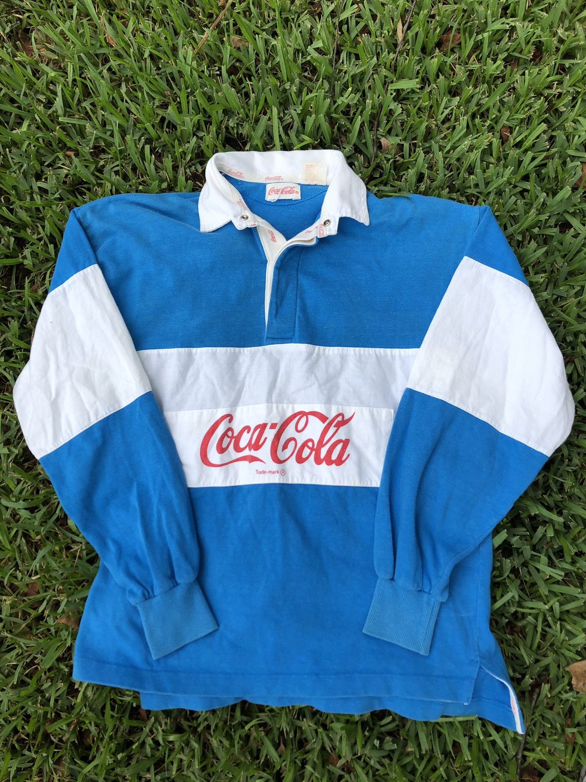 Coca Cola × Vintage Vintage 80’s Coca-Cola Rugby Shirt | Grailed