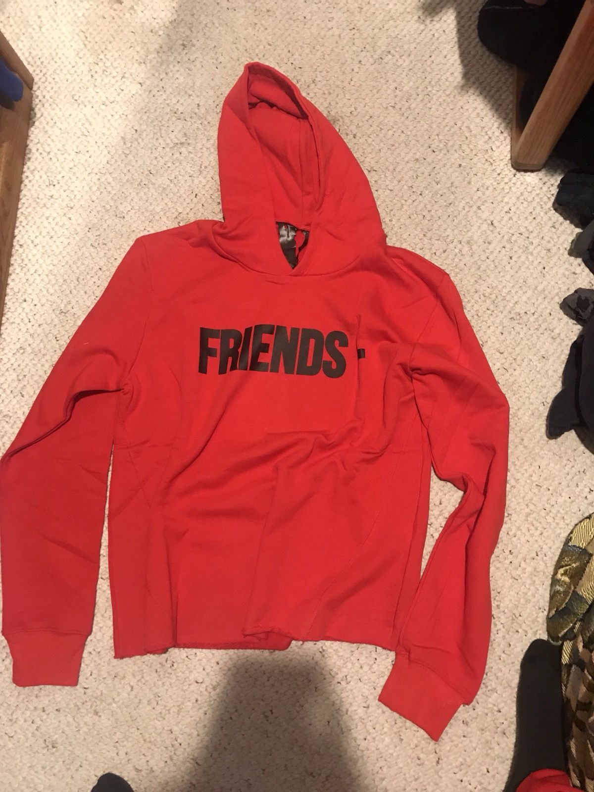 Vlone Vlone Friends Red Hoodie | Grailed