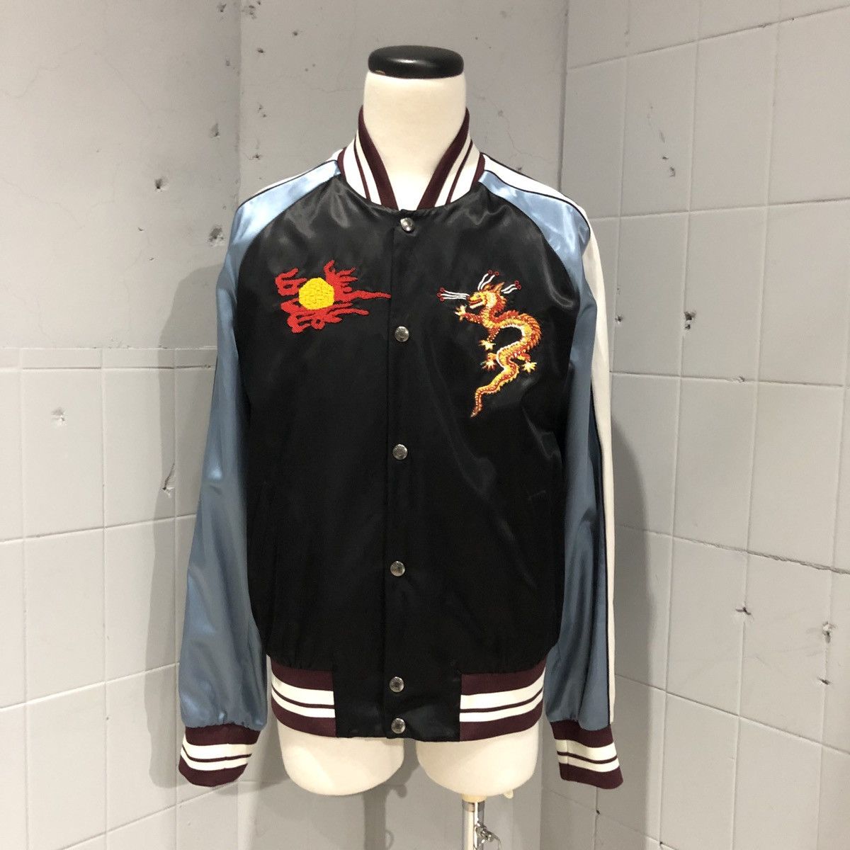 Valentino Valentino Dragon-Embroidered Varsity Jacket | Grailed