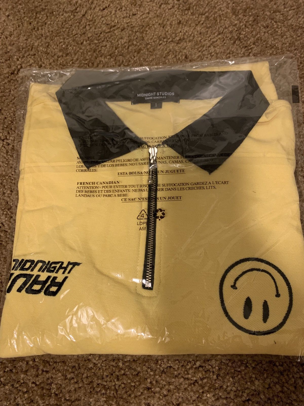 Midnight Studios Midnight Studios Rave Smiley Face Polo | Grailed