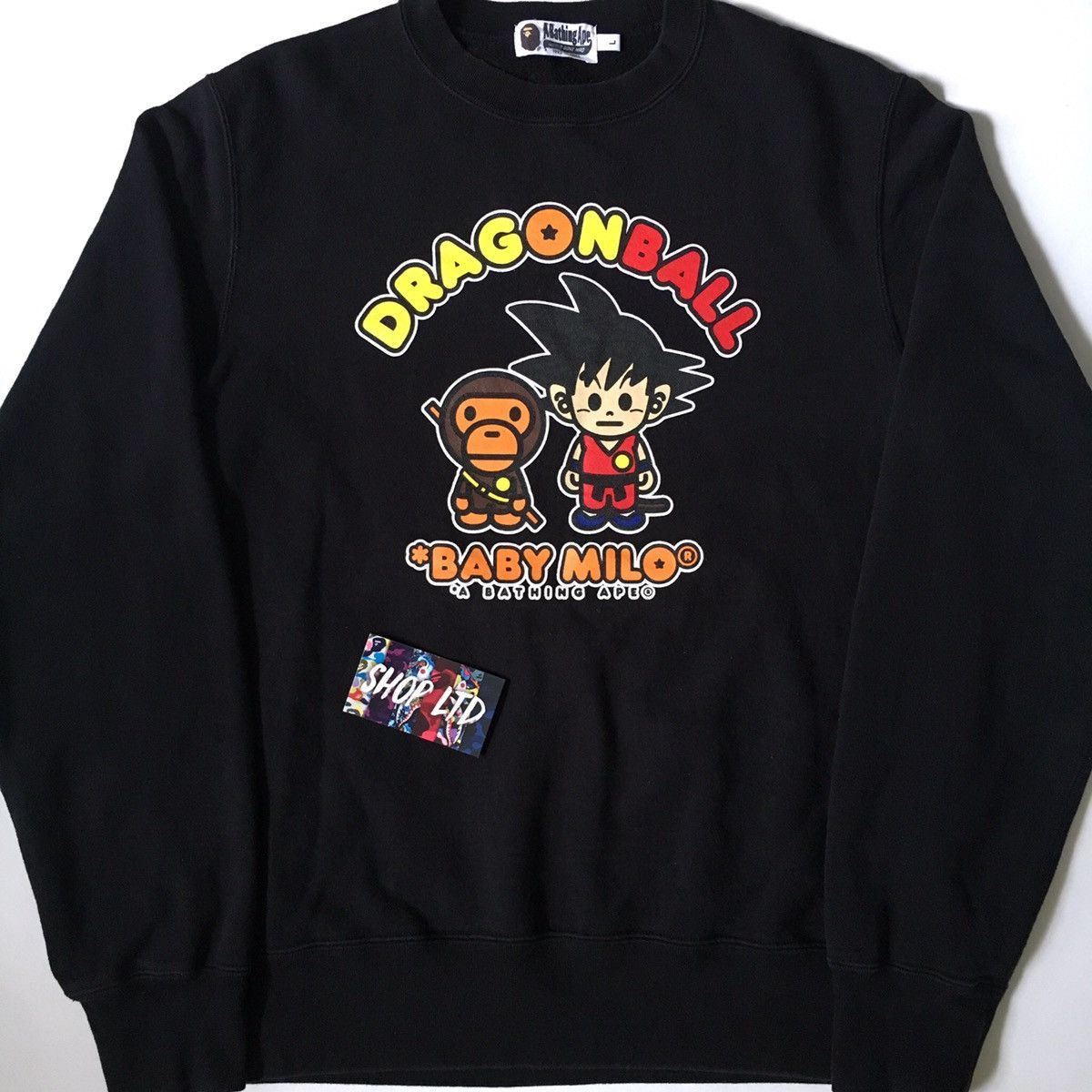 Bape A Bathing Ape X Dragonball Goku & Baby Milo Crewneck | Grailed