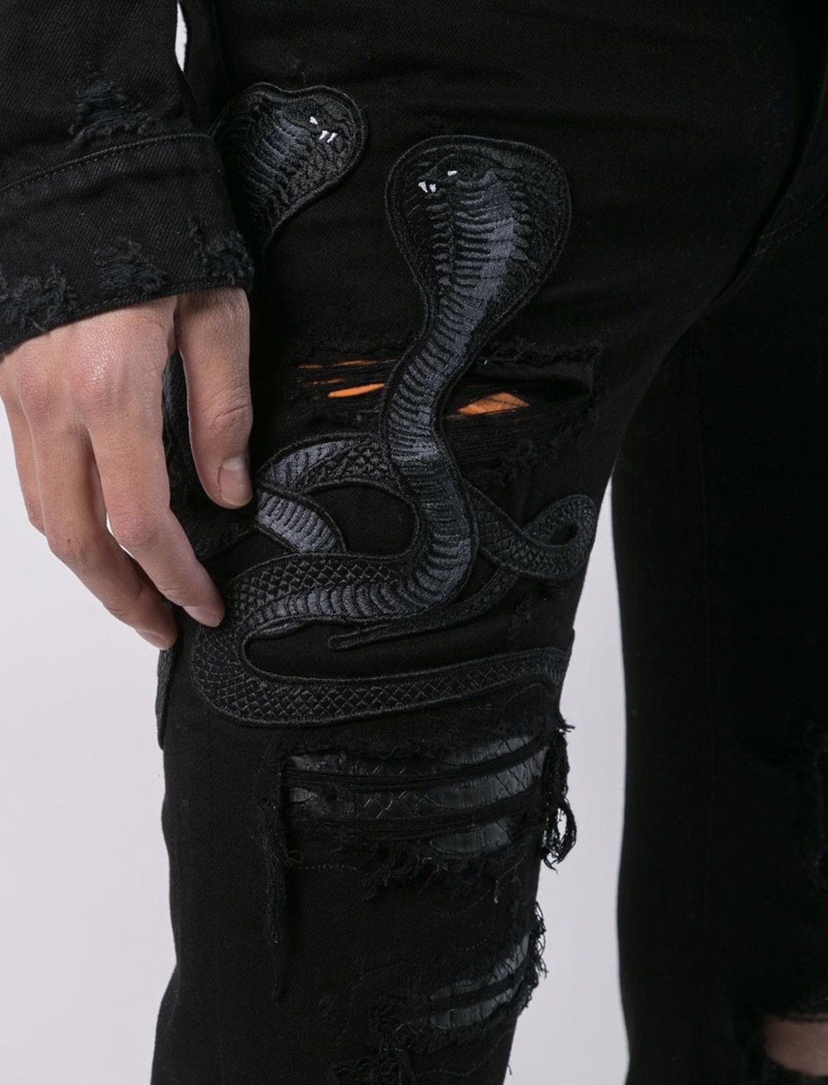 Amiri Amiri Snake Patch Jeans | Grailed