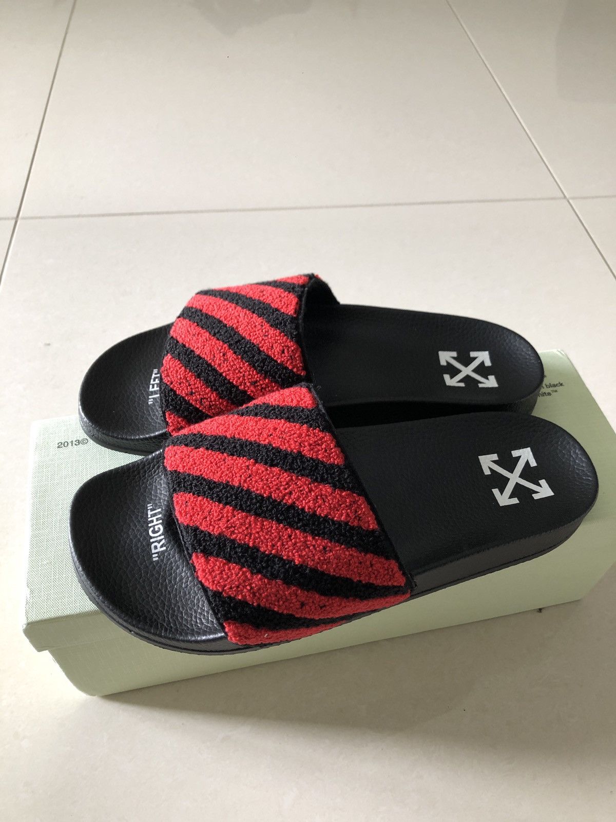 Off-White Off-White Slides red and black | Grailed