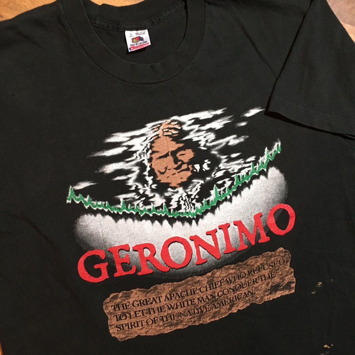 Made In Usa × Streetwear × Vintage 90’s GERONIMO Native Chief Shirt ...